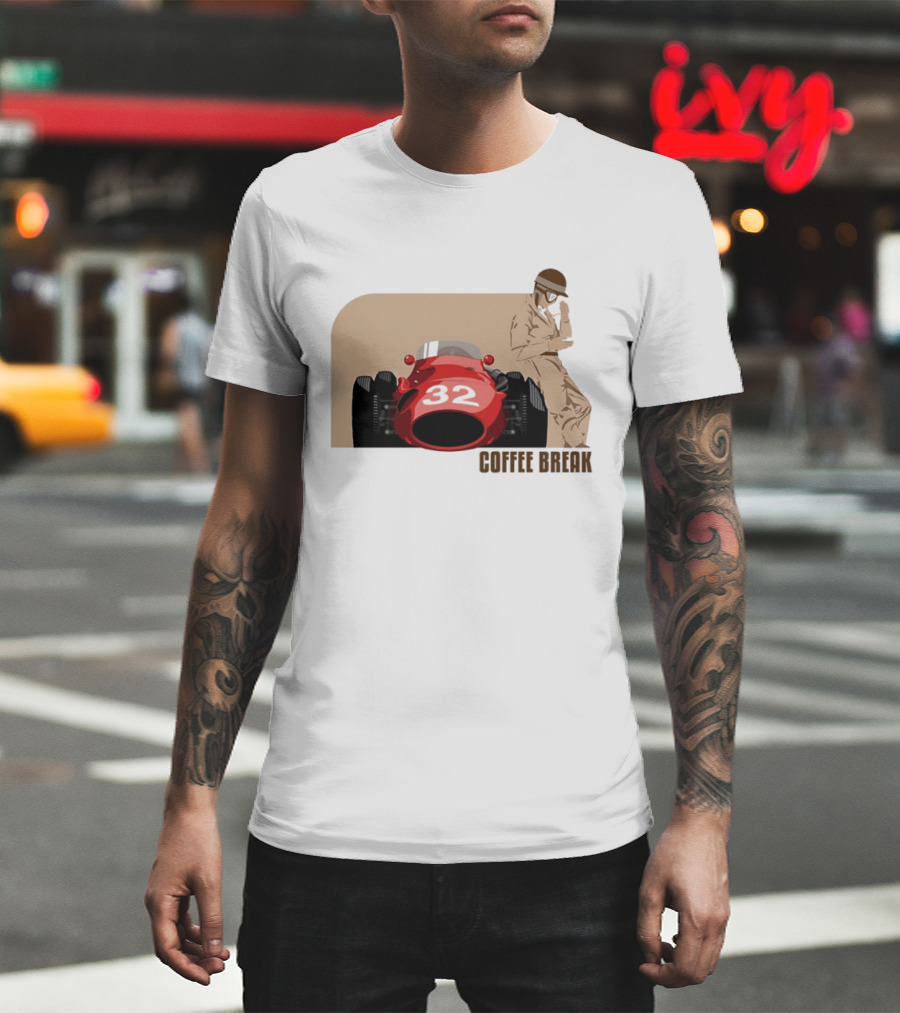 Maserati 250F 32 Vintage Racing Coffee Break T-Shirt