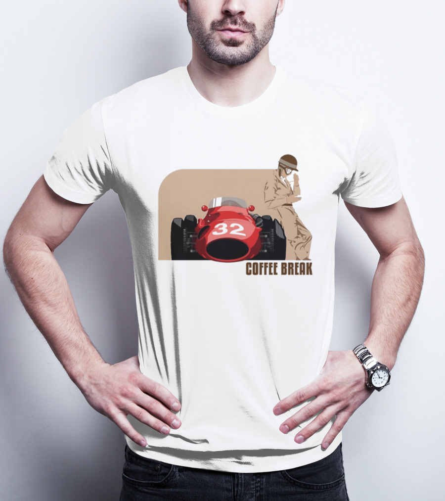 Maserati 250F 32 Vintage Racing Coffee Break T-Shirt