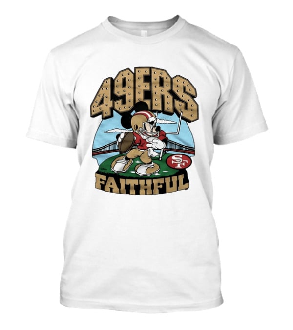 Mickey Mouse 49ers Faithful San Francisco Football T-Shirt