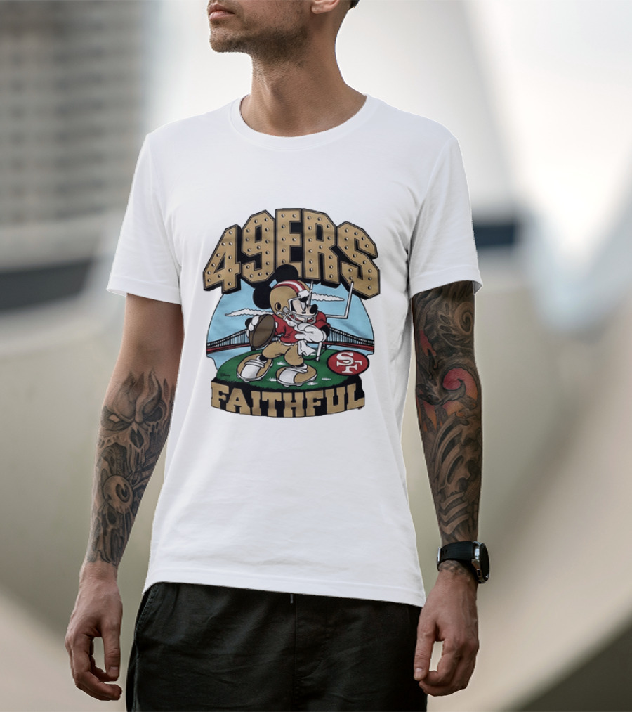 Mickey Mouse 49ers Faithful San Francisco Football T-Shirt