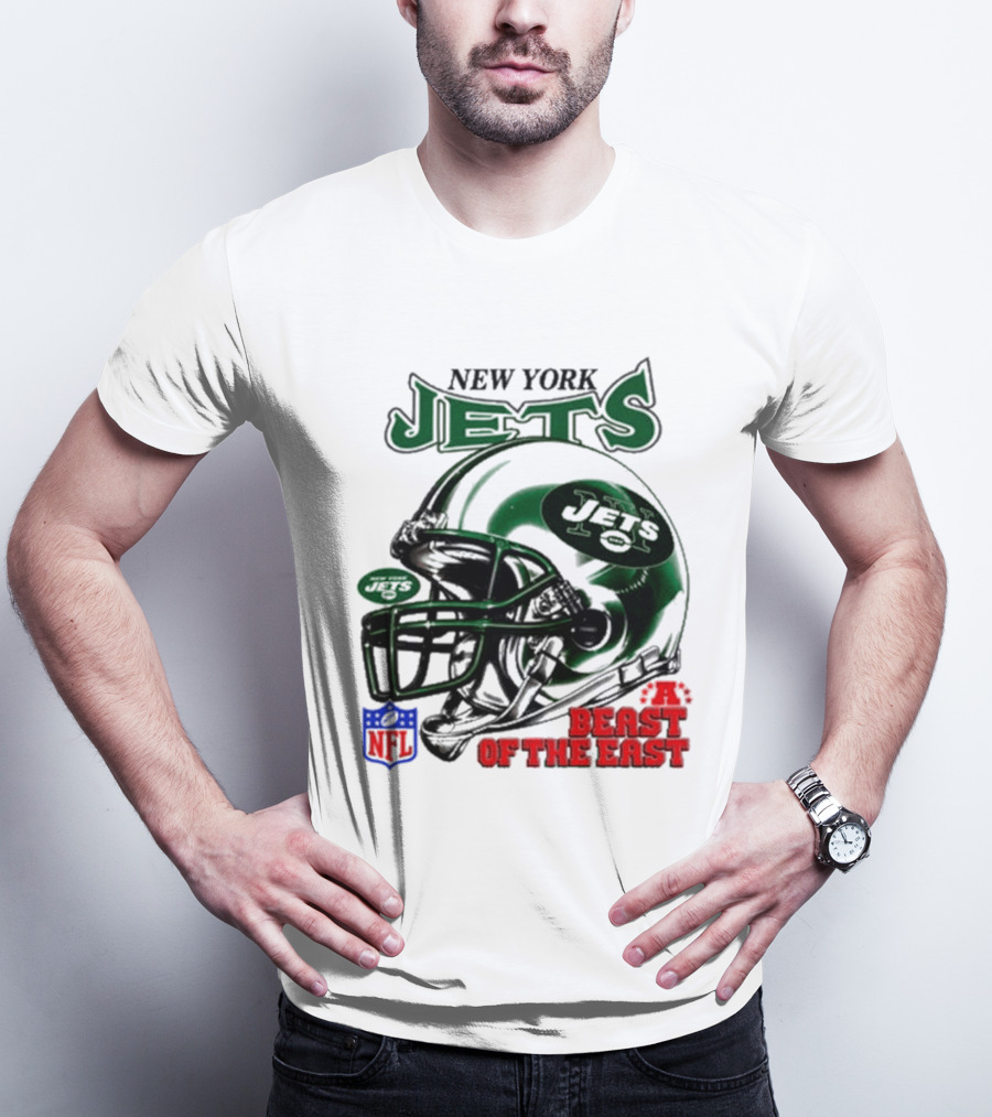 New York Jets Beast Of The East NFL Helmet T-Shirt