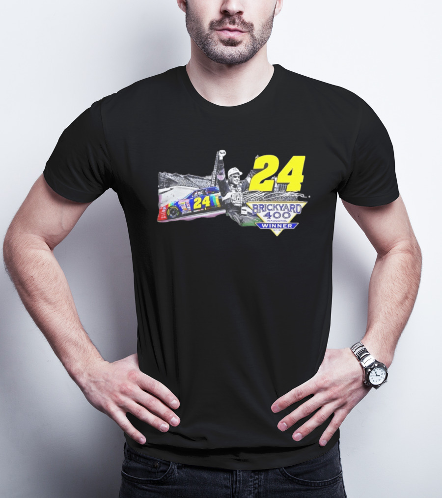 Jeff Gordon No 24 DuPont Brickyard 400 Inaugural Winner T-Shirt