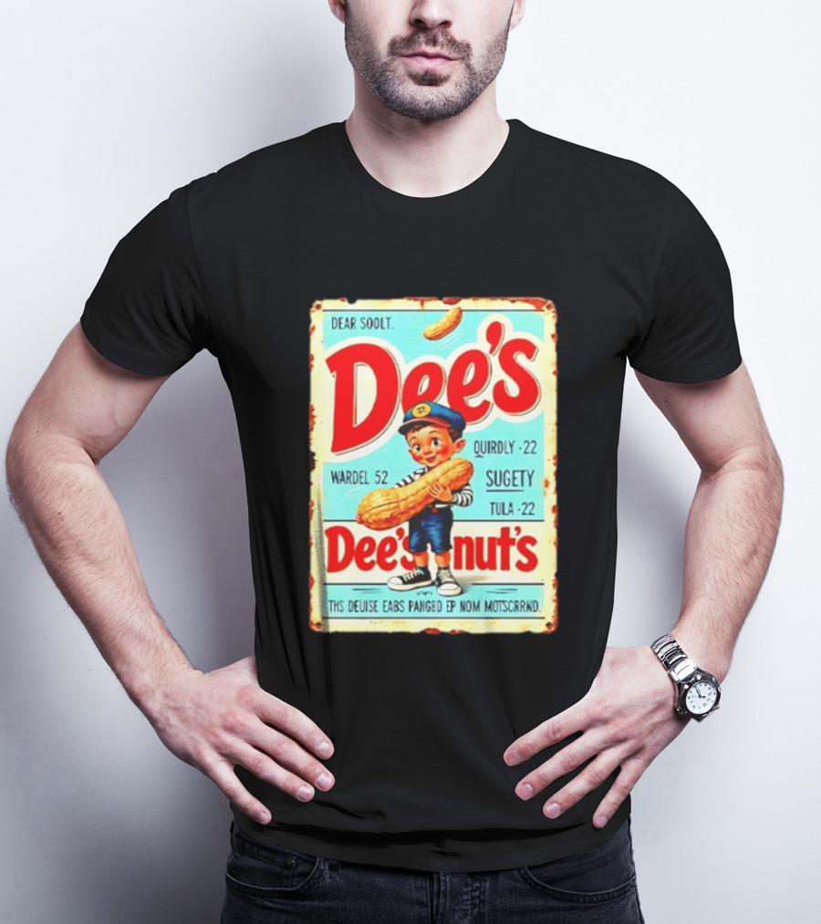 Dee's Nuts Vintage Peanut Advertisement With Cartoon Boy T-Shirt