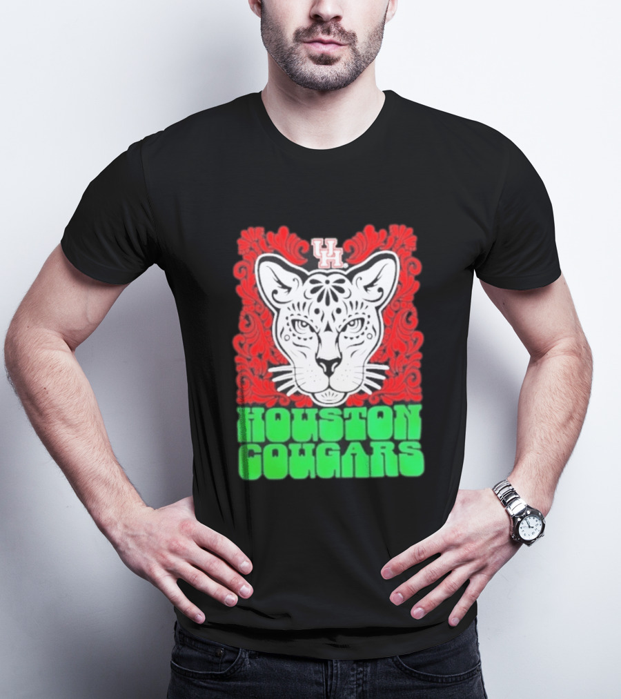 Houston Cougars Hispanic Heritage UH Puma Red Green T-Shirt