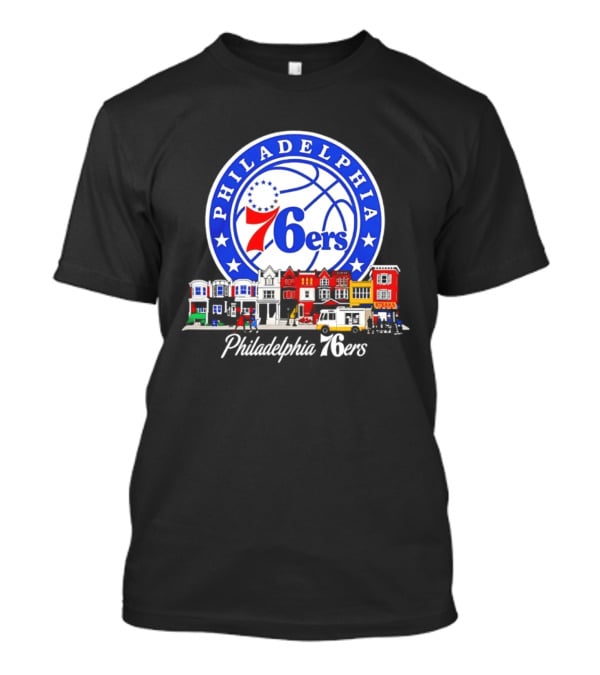 Philadelphia 76ers Basketball Cityscape T-Shirt