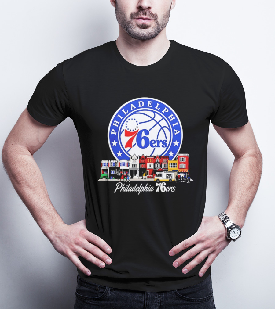 Philadelphia 76ers Basketball Cityscape T-Shirt