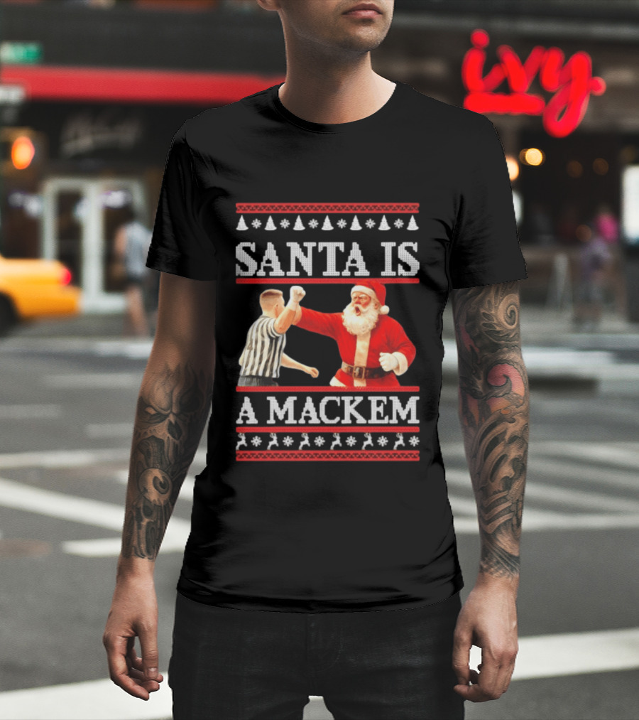 Santa Is A Mackem Football 2026 Christmas Ugly Sweater Holiday Humor T-Shirt
