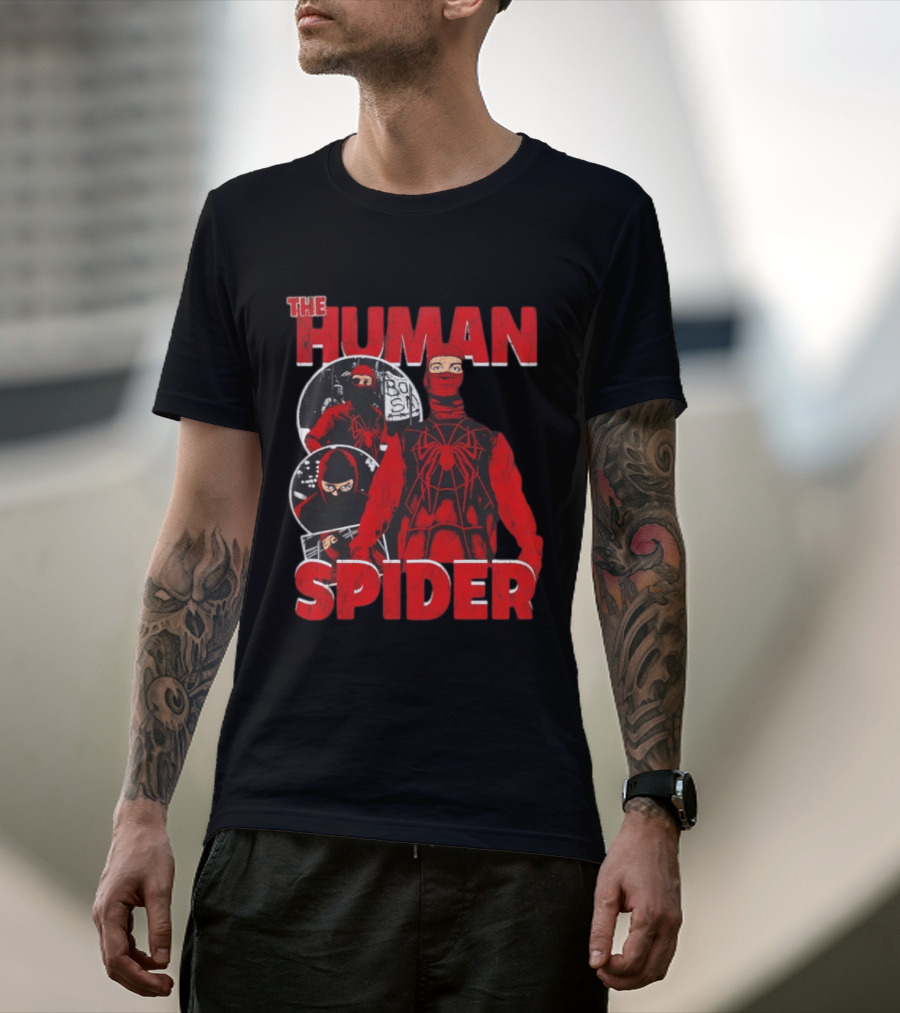The Human Spider Marvel Bootleg Bodega Scene Comic T-Shirt