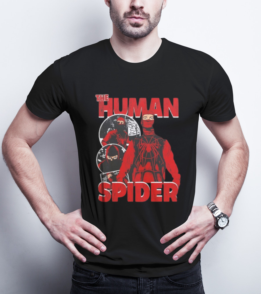 The Human Spider Marvel Bootleg Bodega Scene Comic T-Shirt