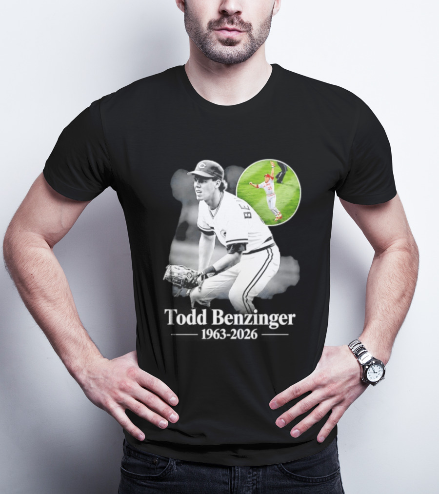 Todd Benzinger Cincinnati Reds 1963 2026 Rest In Peace Baseball Legacy T-Shirt