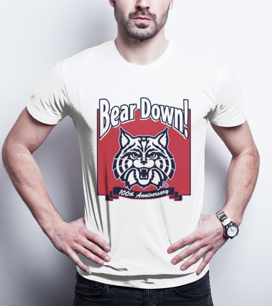 Arizona Wildcats Bear Down Anniversary Wildcats Face T-Shirt