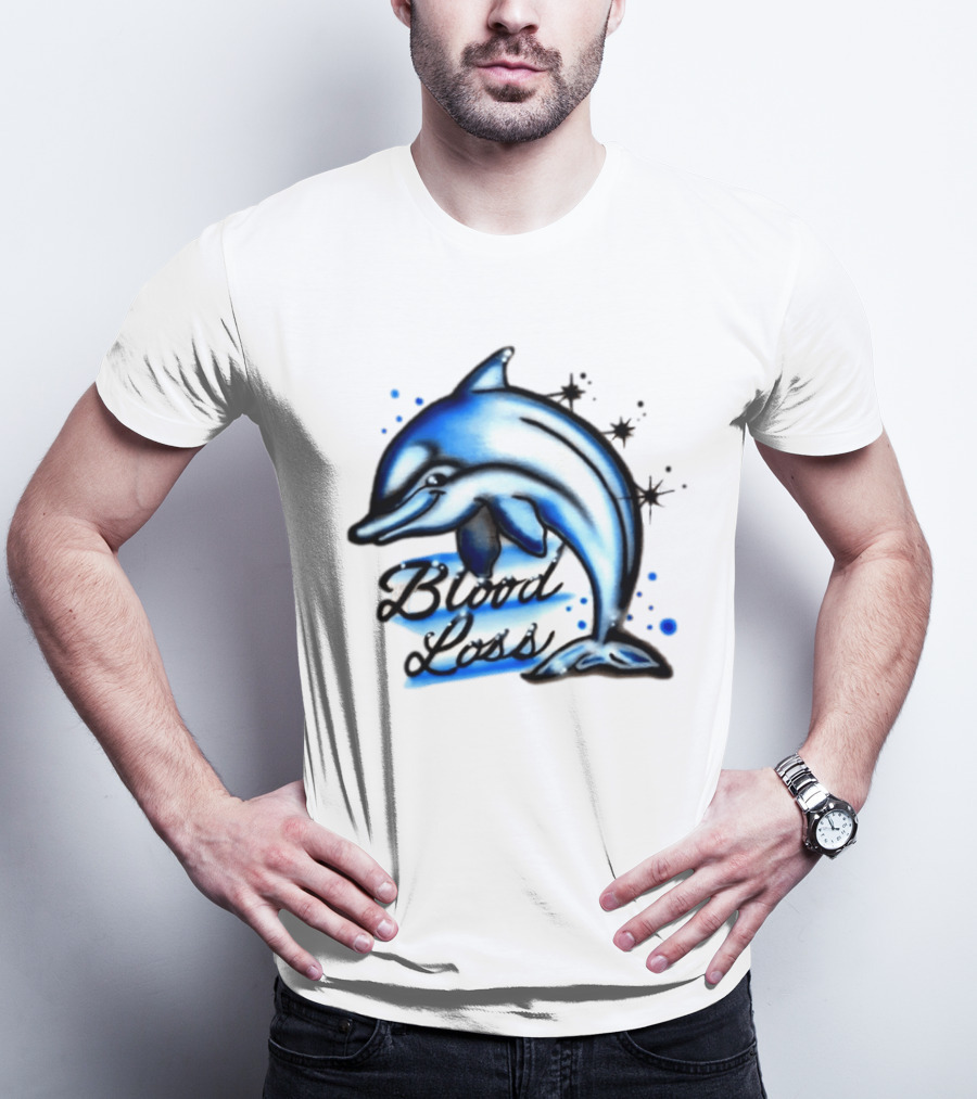 Blood Loss Dolphin Airbrush T-Shirt