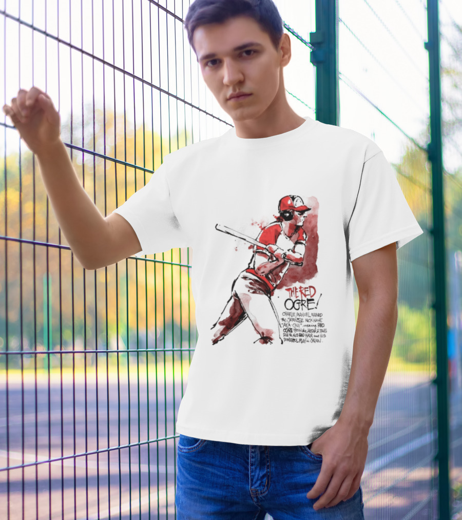 Charlie Manuel Red Ogre Powerful Play In Japan Baseball T-Shirt