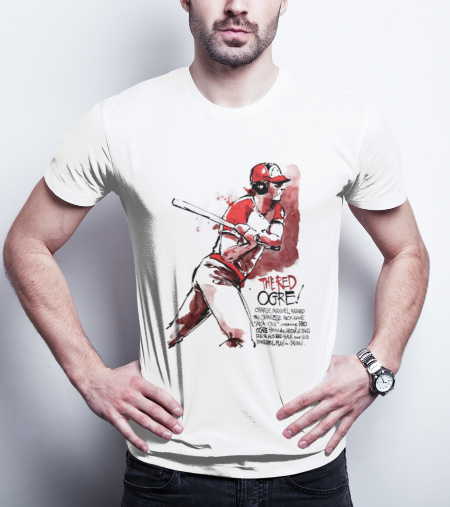 Charlie Manuel Red Ogre Powerful Play In Japan Baseball T-Shirt