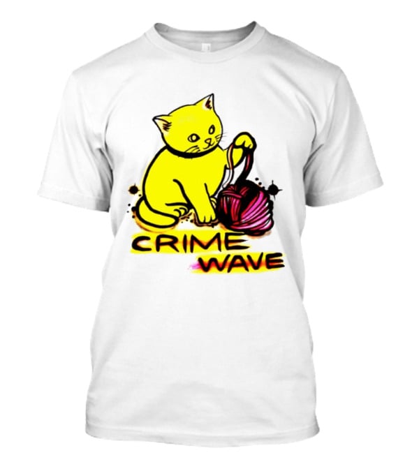 Crime Wave Cat Playing With Yarn T-Shirt