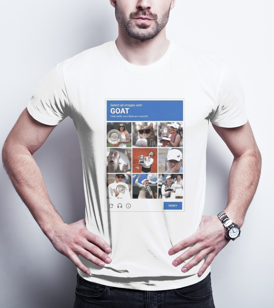 Iga Swiatek Select All Images With GOAT Tennis Champion Fun Meme T-Shirt