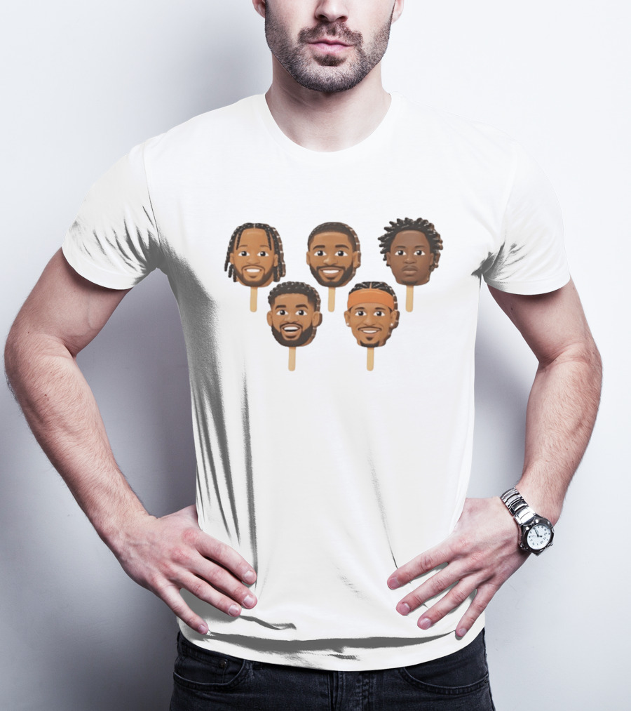 New York Knicks Basketball Players Cartoon Ice Pops Big Heads T-Shirt
