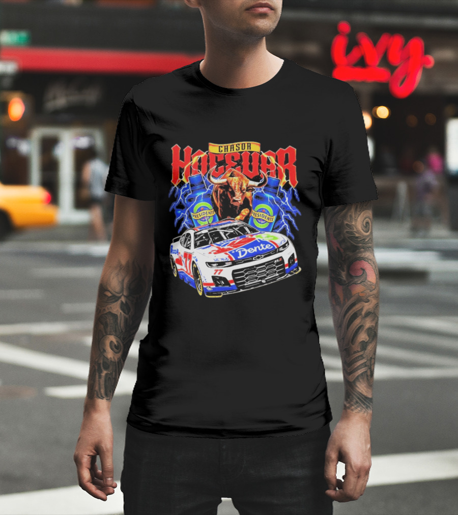 Chase Hocevar No. 77 Dente Presidente Bull NASCAR Spire Motorsports 2026 Racing T-Shirt