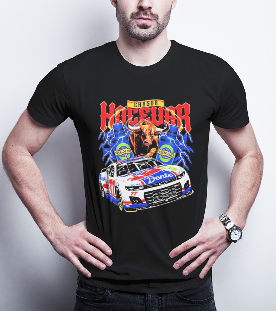 Chase Hocevar No. 77 Dente Presidente Bull NASCAR Spire Motorsports 2026 Racing T-Shirt
