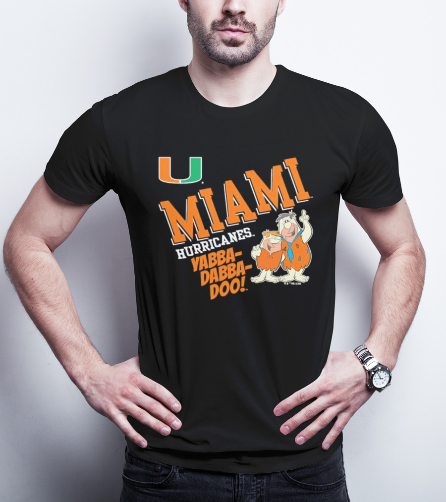 Miami Hurricanes Yabba Dabba Doo Flintstones U T-Shirt