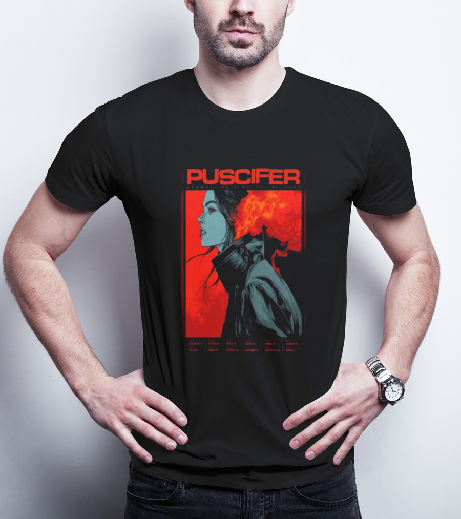 Puscifer October November 2026 EU UK IRL Tour Dates Stockholm Warsaw Zurich Tilburg London Glasgow Exclusive Edition T-Shirt