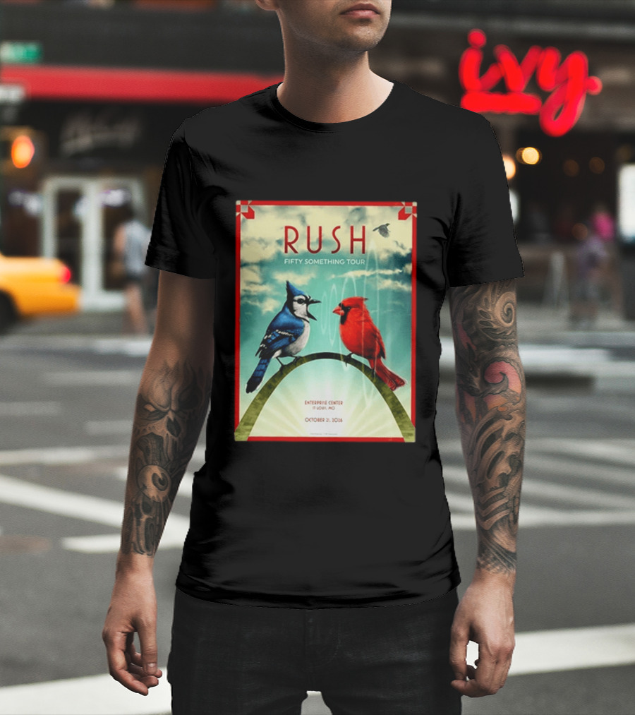 Rush Fifty Something Tour 2026 Enterprise Center St Louis October 21 Event T-Shirt