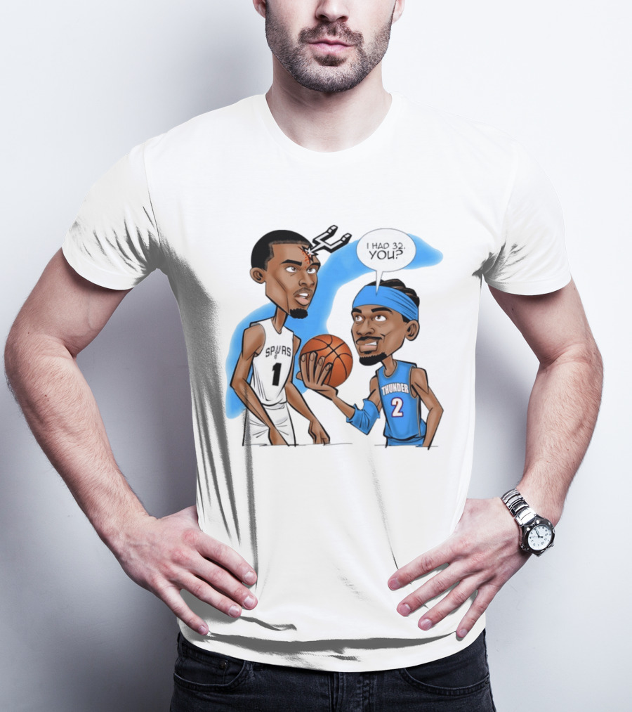 Shai Gilgeous Alexander Vs Victor Wembanyama 2026 NBA Opening Night Thunder Vs Spurs T-Shirt
