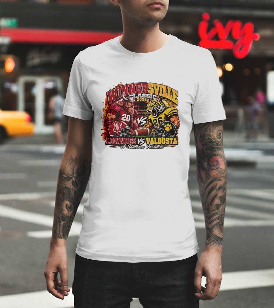 Winnersville Classic 2026 Lowndes Vs Valdosta A Southern Tradition Football Rivalry Clash T-Shirt