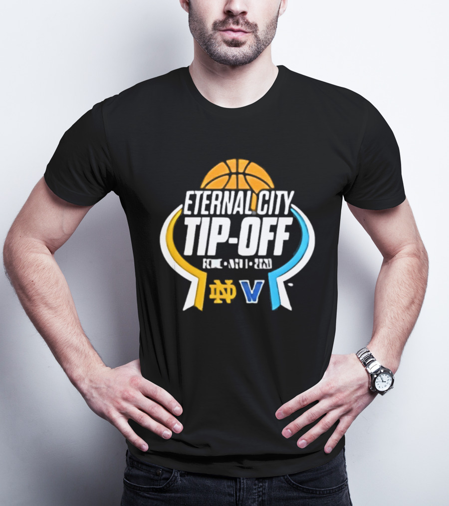 Eternal City Tip Off Rome 2026 Notre Dame Villanova V T-Shirt