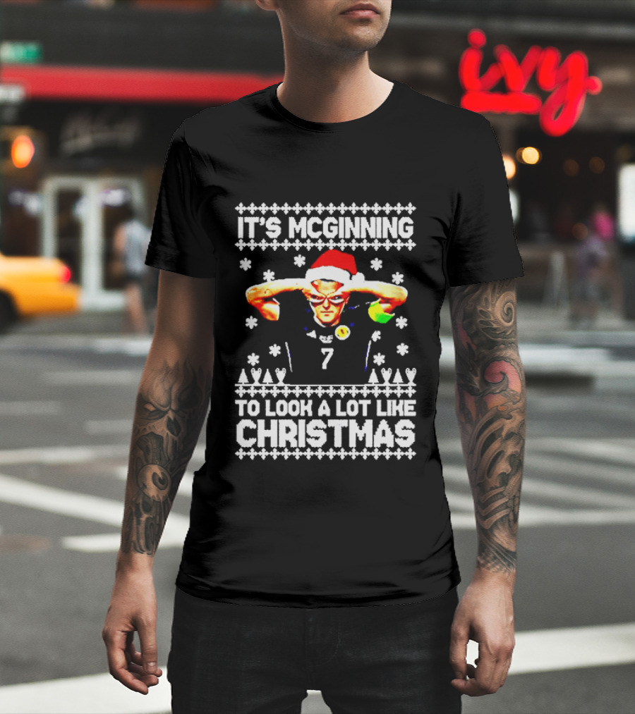 Its Mcginning To Look A Lot Like Christmas John Mcginn Scotland 2026 T-Shirt