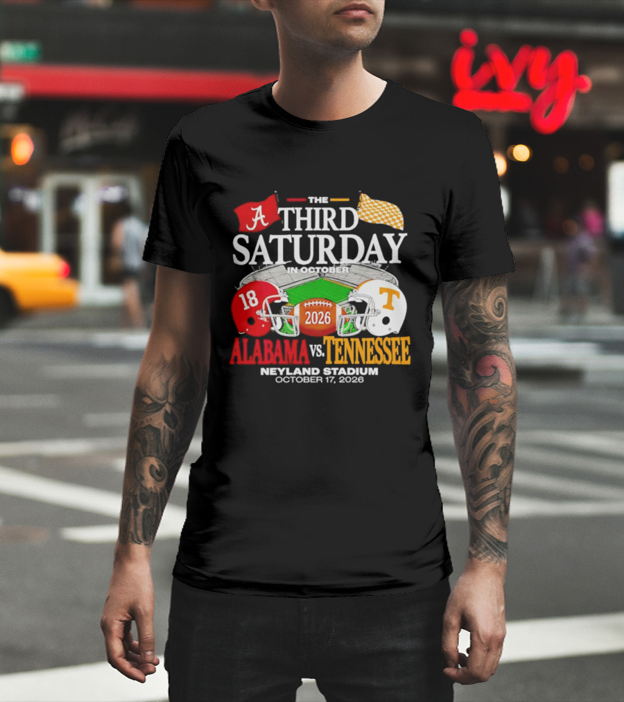 Alabama Vs Tennessee Third Saturday In October Neyland Stadium October 17 2026 T-Shirt