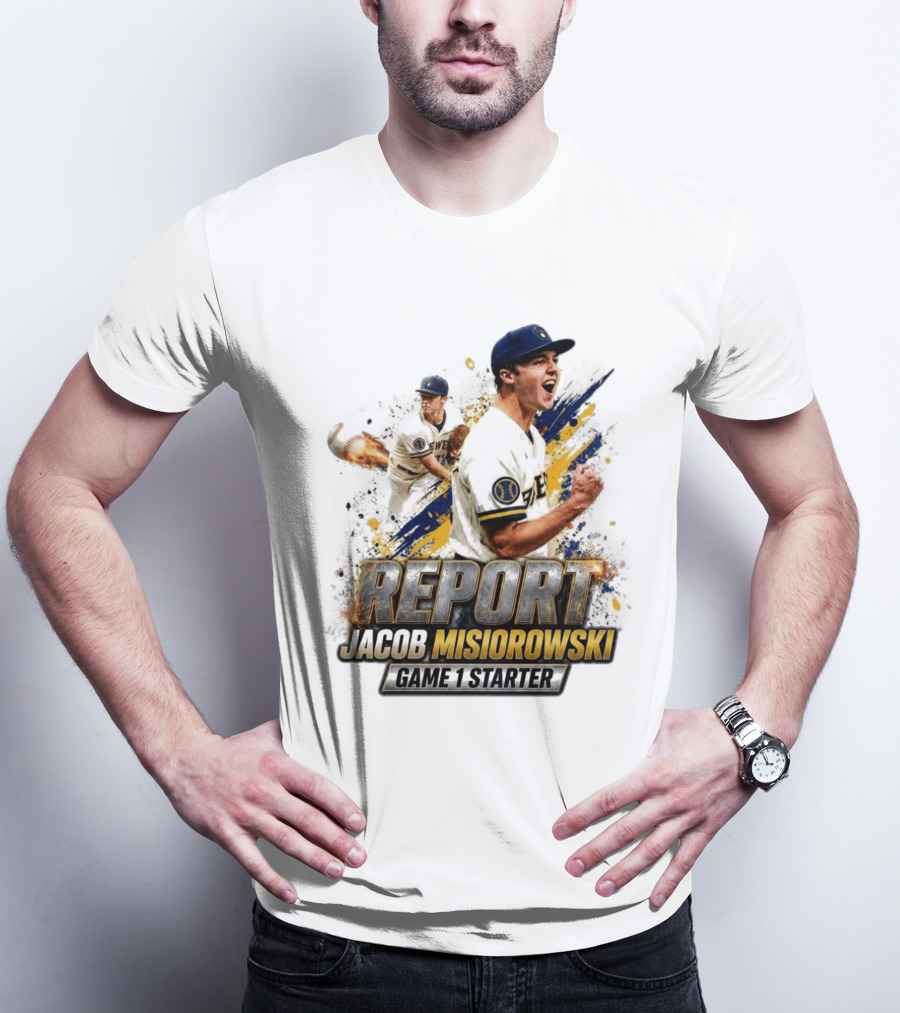2026 Brewers Jacob Misiorowski Report Game 1 Starter T-Shirt