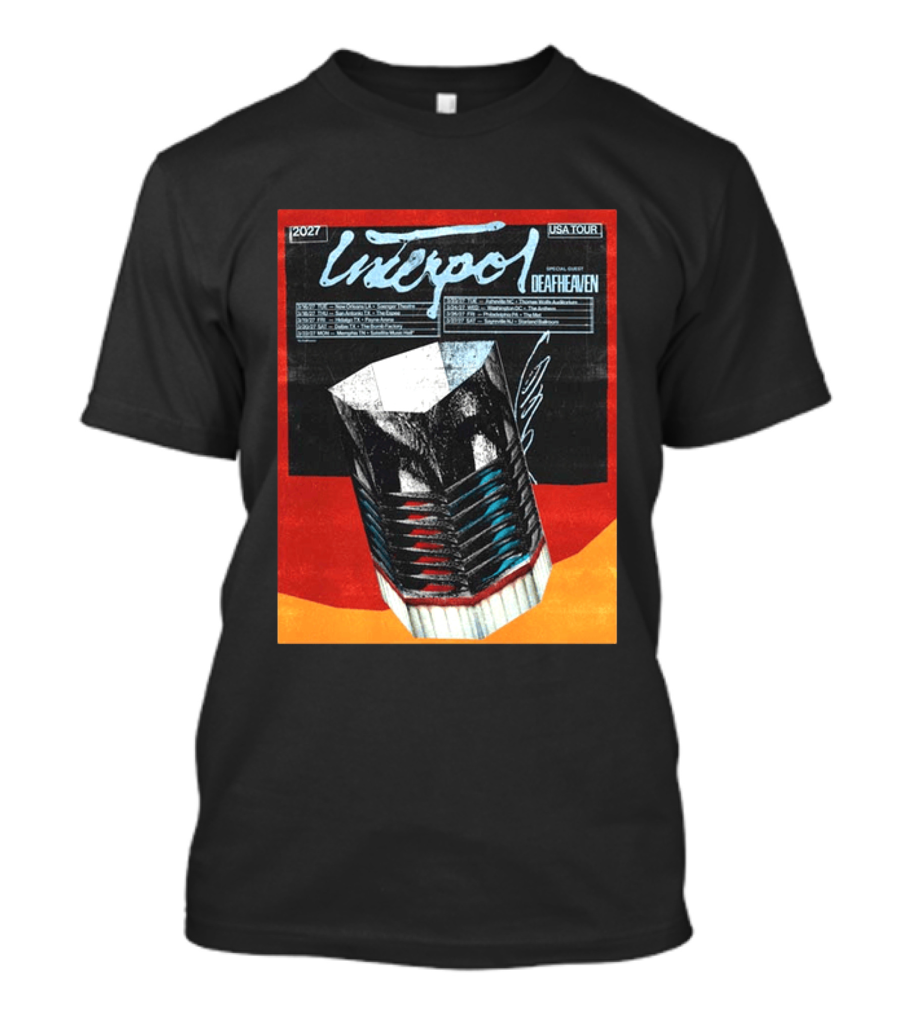 Interpol 2027 USA Tour Special Guest Deafheaven North America Dates T-Shirt