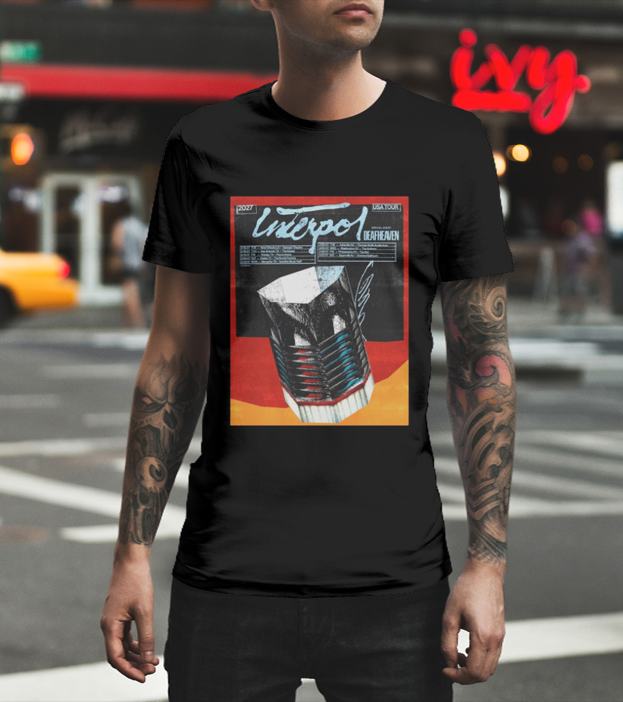 Interpol 2027 USA Tour Special Guest Deafheaven North America Dates T-Shirt
