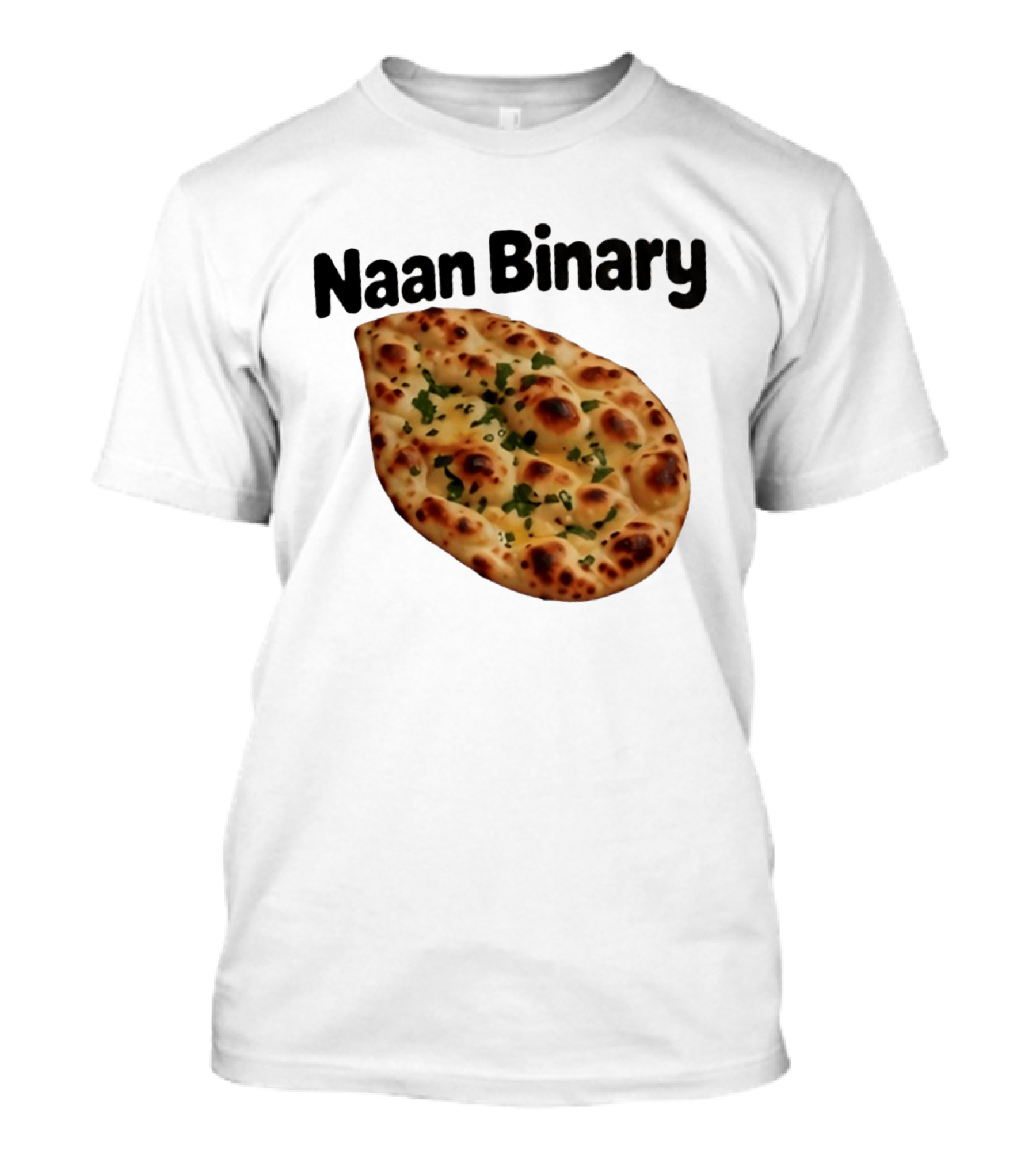 Naan Binary Bread Pun Non Binary Food Humor T-Shirt