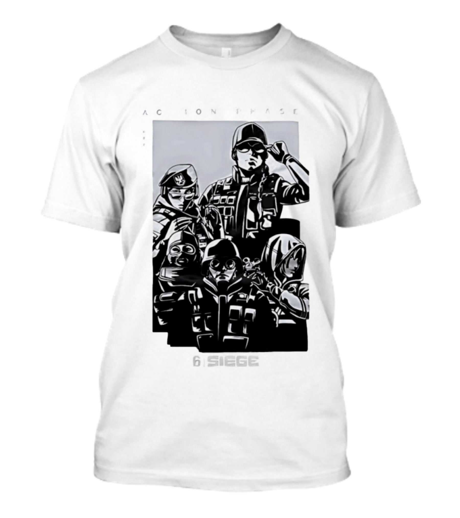 Rainbow Six Siege Ubisoft Tactical Shooter Operators Action Phase T-Shirt