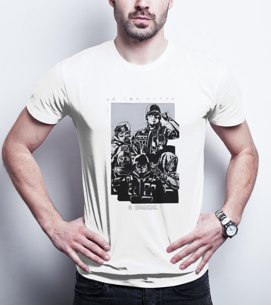 Rainbow Six Siege Ubisoft Tactical Shooter Operators Action Phase T-Shirt