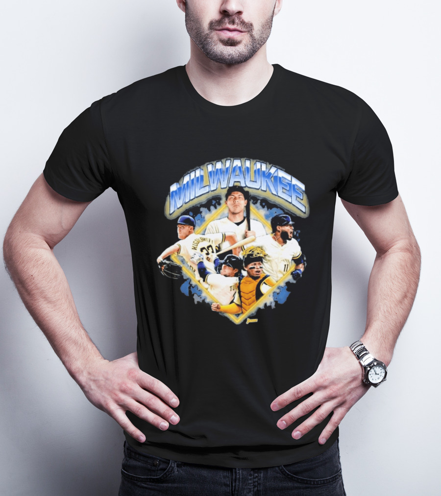 Milwaukee Brewers Baseball Stars McCutchen Yelich Tellez Turang 2026 T-Shirt