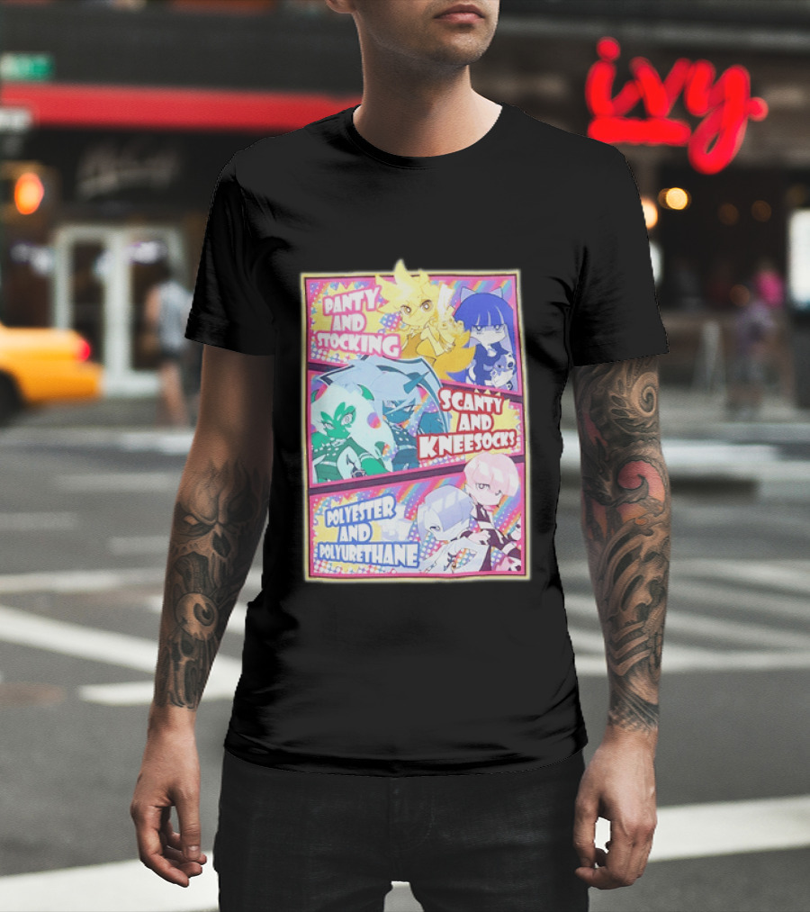 Panty And Stocking Scanty And Kneesocks Polyester And Polyurethane T-Shirt