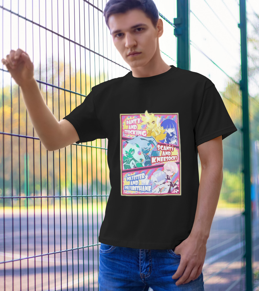 Panty And Stocking Scanty And Kneesocks Polyester And Polyurethane T-Shirt