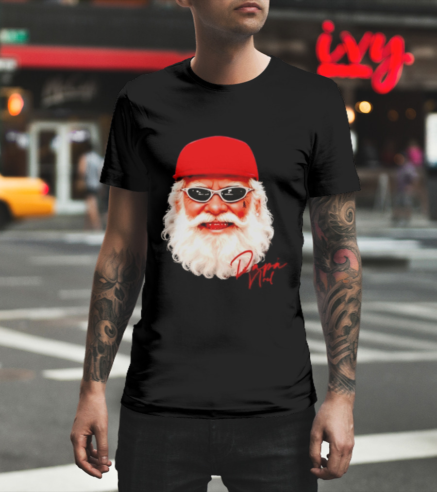 Papá Noel Santa Claus Christmas 2026 Red Cap Sunglasses Swag T-Shirt
