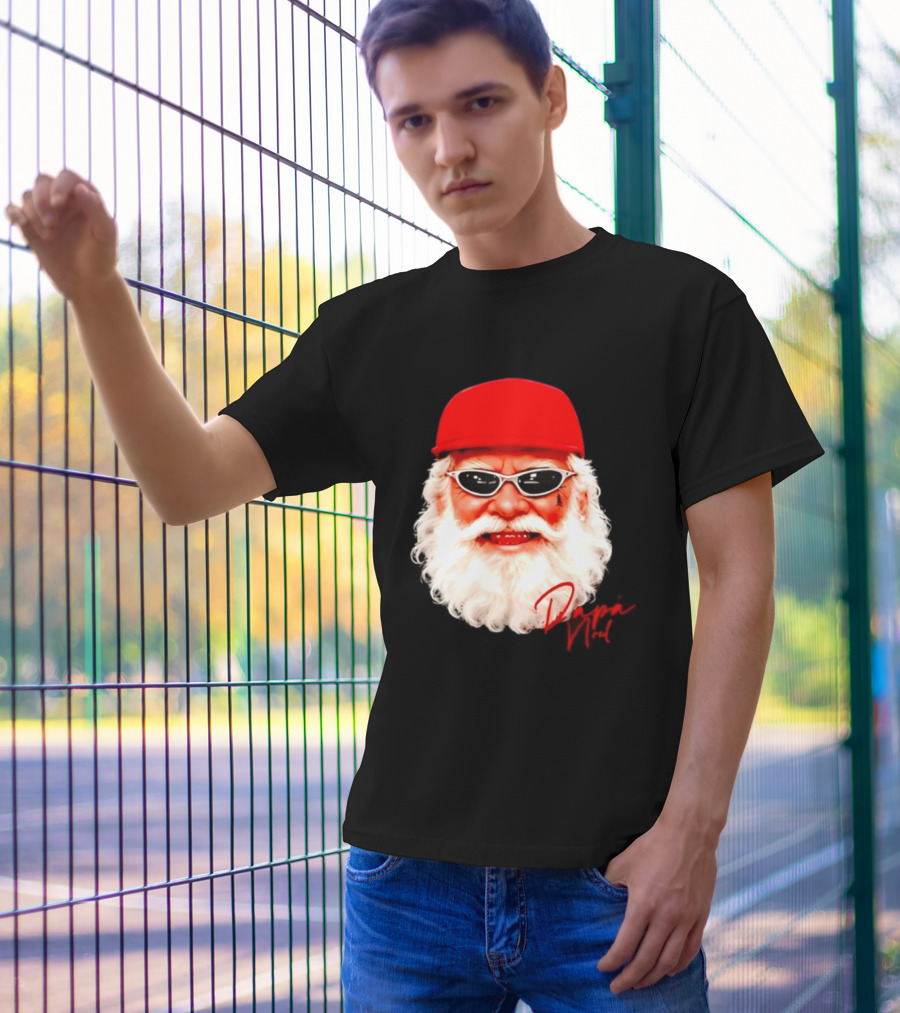 Papá Noel Santa Claus Christmas 2026 Red Cap Sunglasses Swag T-Shirt