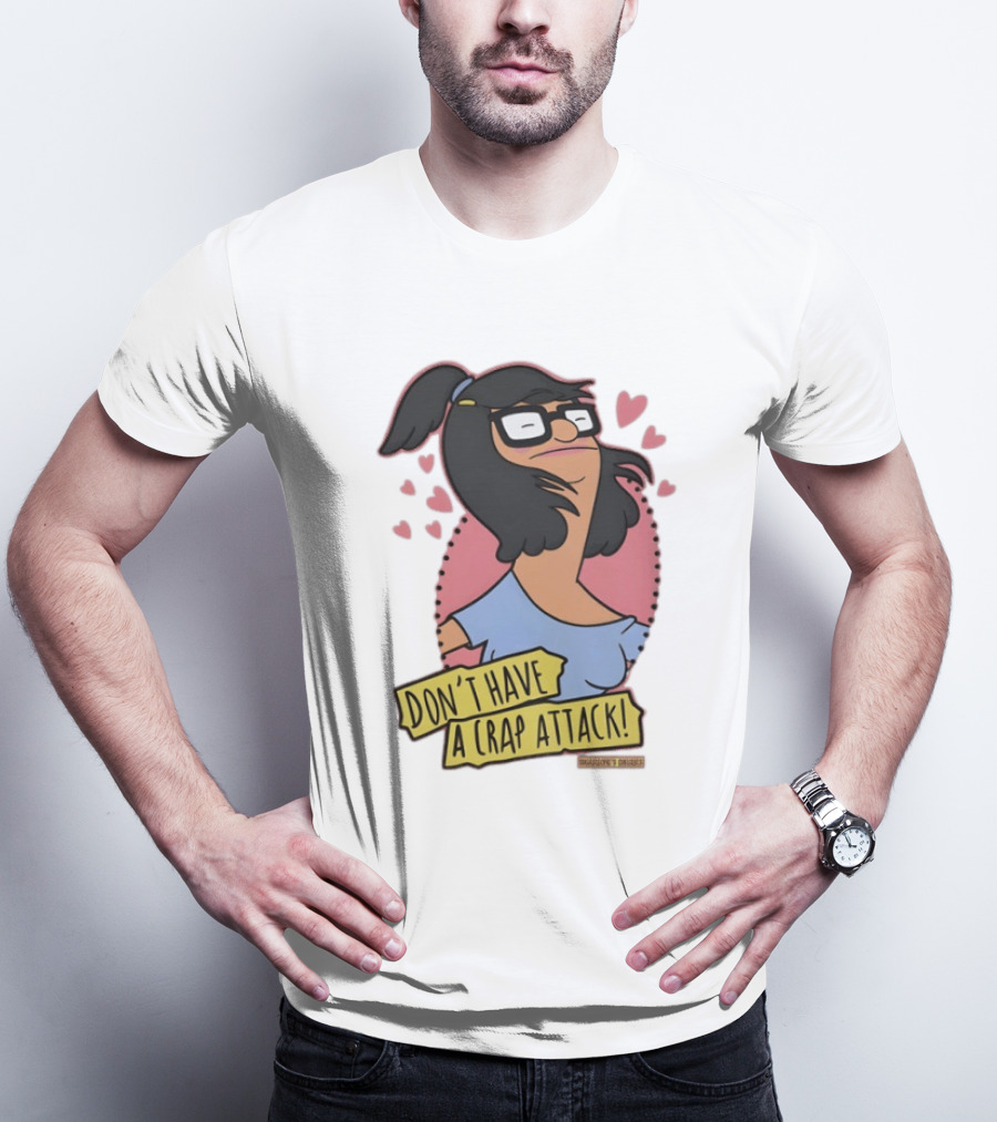 Bob's Burgers Don't Have A Crap Attack Character Graphic With Pink Hearts T-Shirt