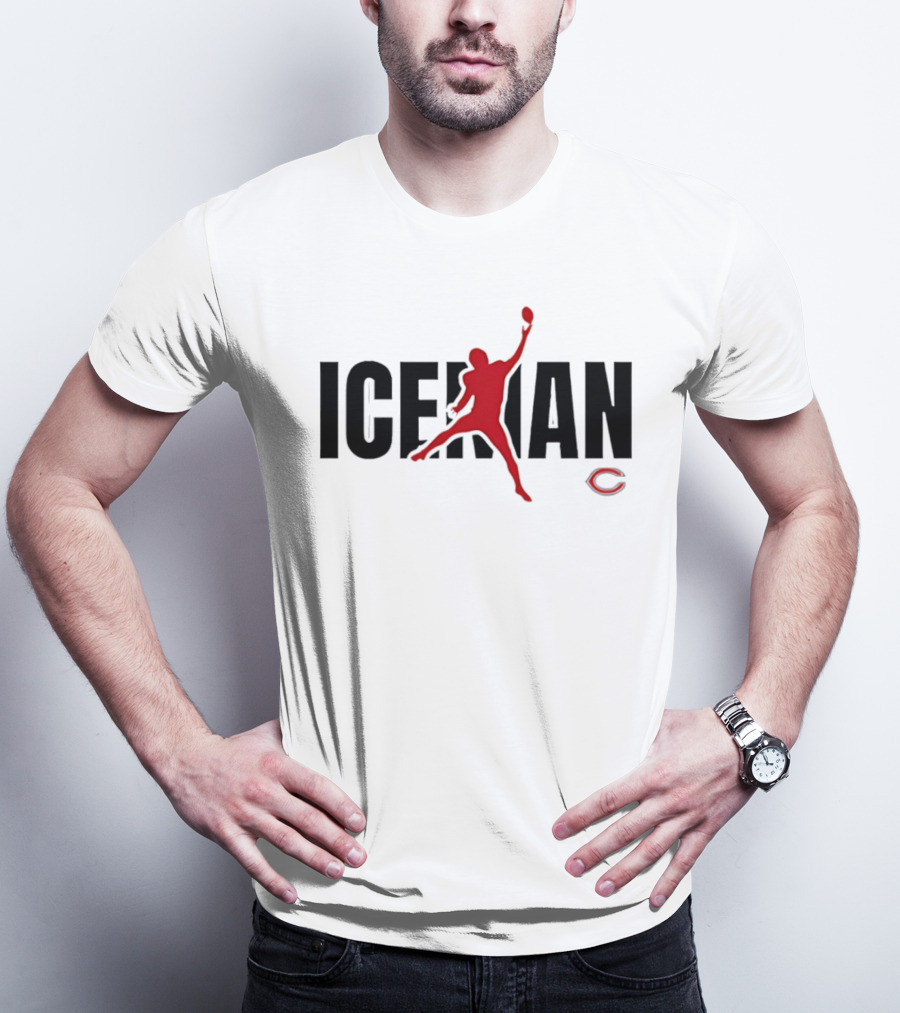 Chicago Bears Caleb Williams Iceman Jumpman C Logo Football T-Shirt
