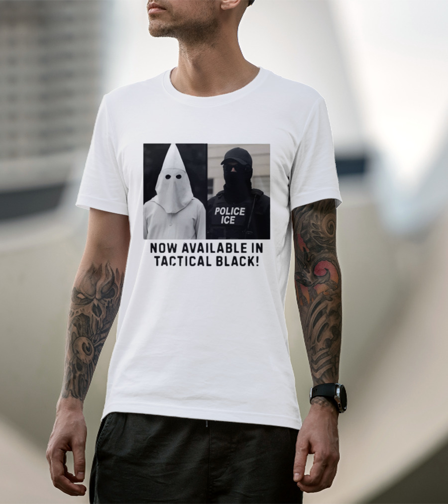 Now Available In Tactical Black Anti ICE Police ICE T-Shirt