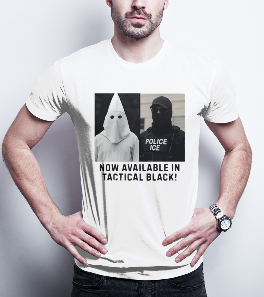 Now Available In Tactical Black Anti ICE Police ICE T-Shirt