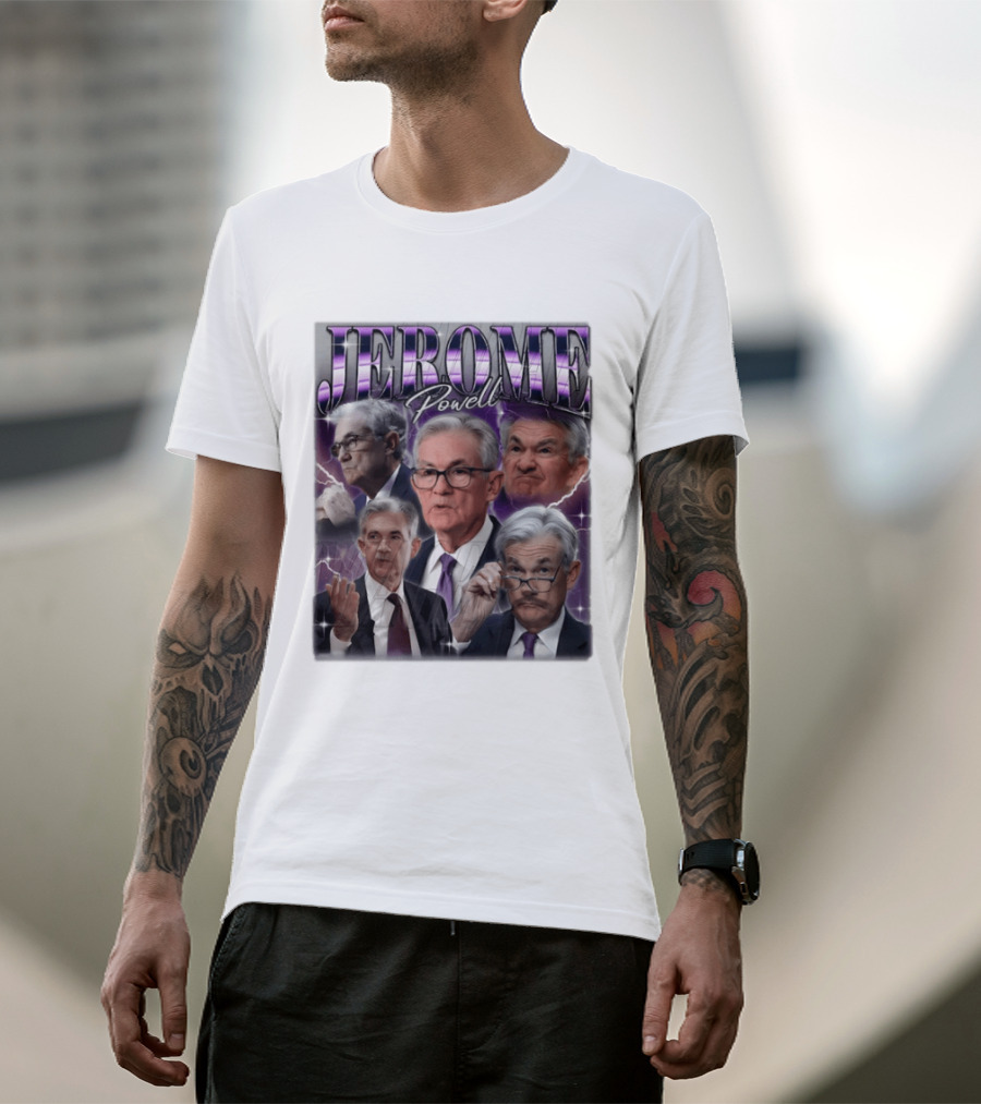 Jerome Powell Collage Multiple Expressions And Poses T-Shirt