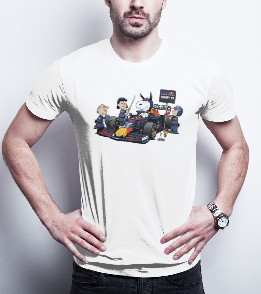Red Bull Racing Snoopy P1 Peanuts Motorsport Pit Crew T-Shirt