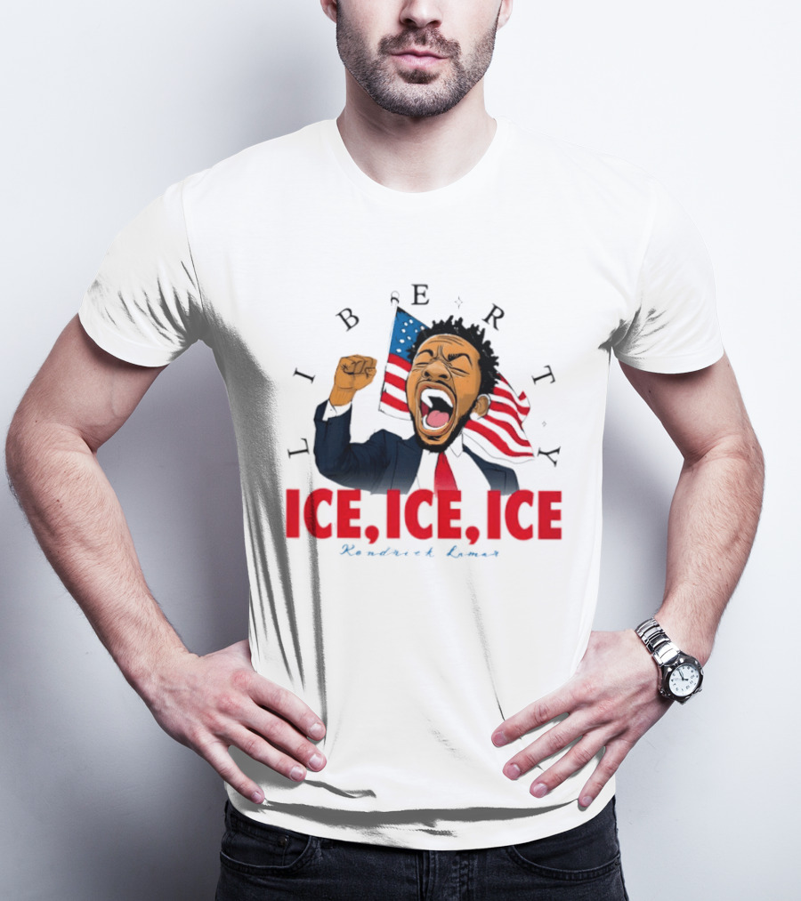 Liberty Ice Ice Ice Kendrick Lamar Flag Fist Raised T-Shirt