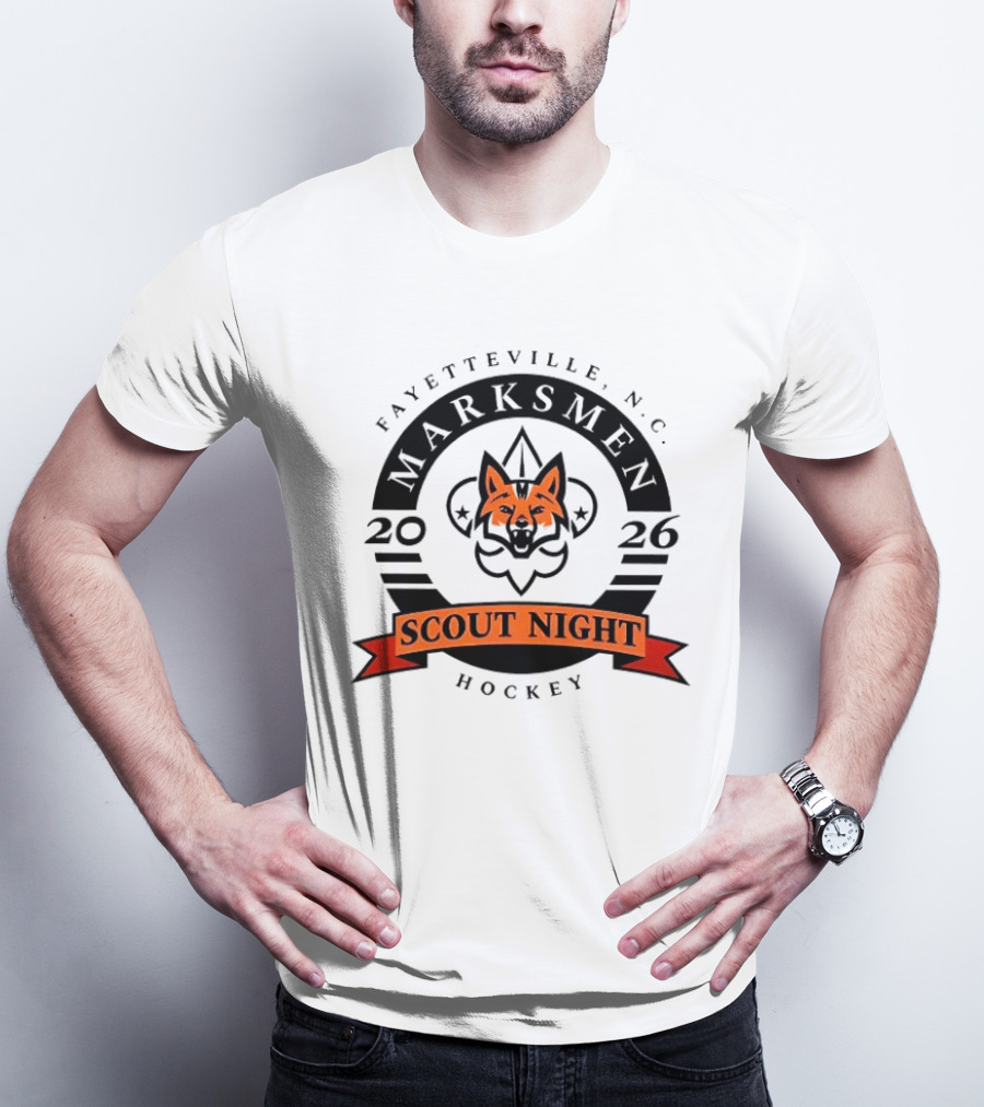 Fayetteville NC Marksmen Scout Night Hockey 2026 T-Shirt